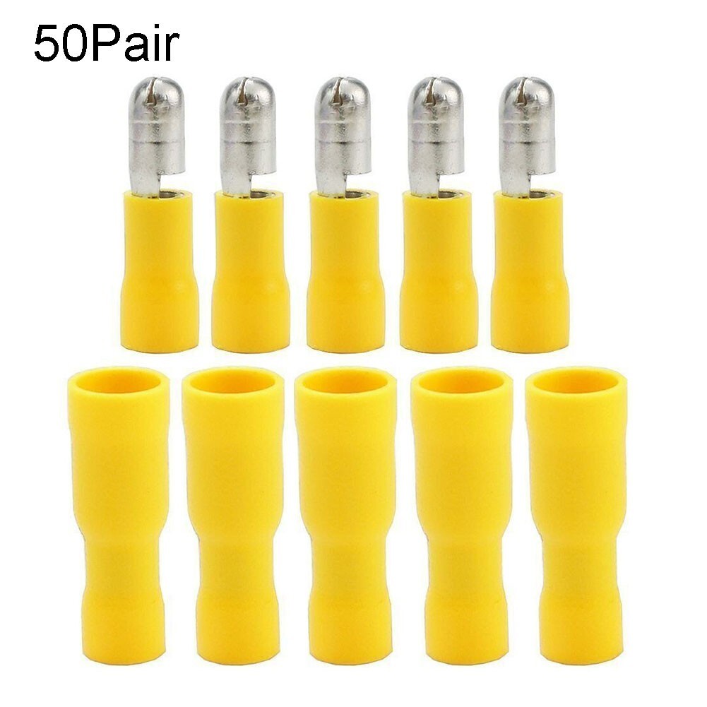 50 Pair Assorted Insulated Crimp Terminals for DIY Electrical Projects ...