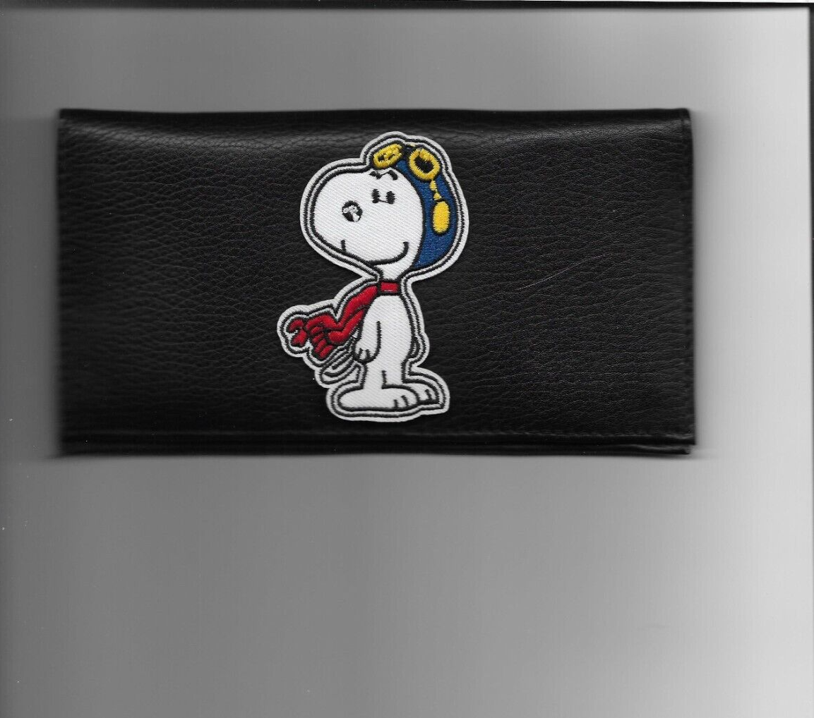 SNOOPY LEATHER CHECKBOOK COVER HEART CHARLIE BROWN NEW RED BARRON ...