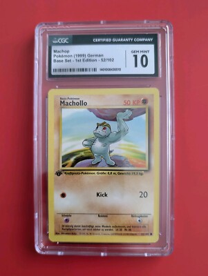 Machop 1999 Base Set 1st Edition German CGC 10 | eBay