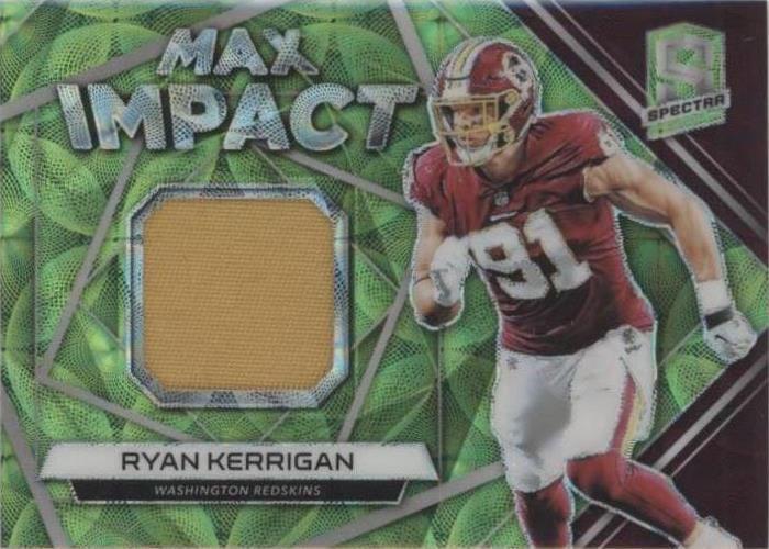 2019 Panini Spectra - Max Impact Ryan Kerrigan #MI-46 Neon Green Prizm ...