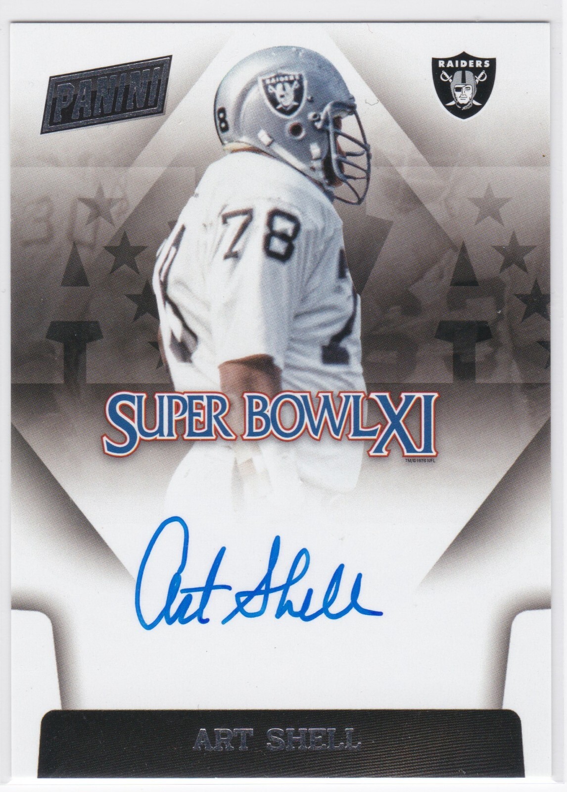 Art Shell 2018 Panini Super Bowl Signatures Auto Oakland Raiders XI SSP ...