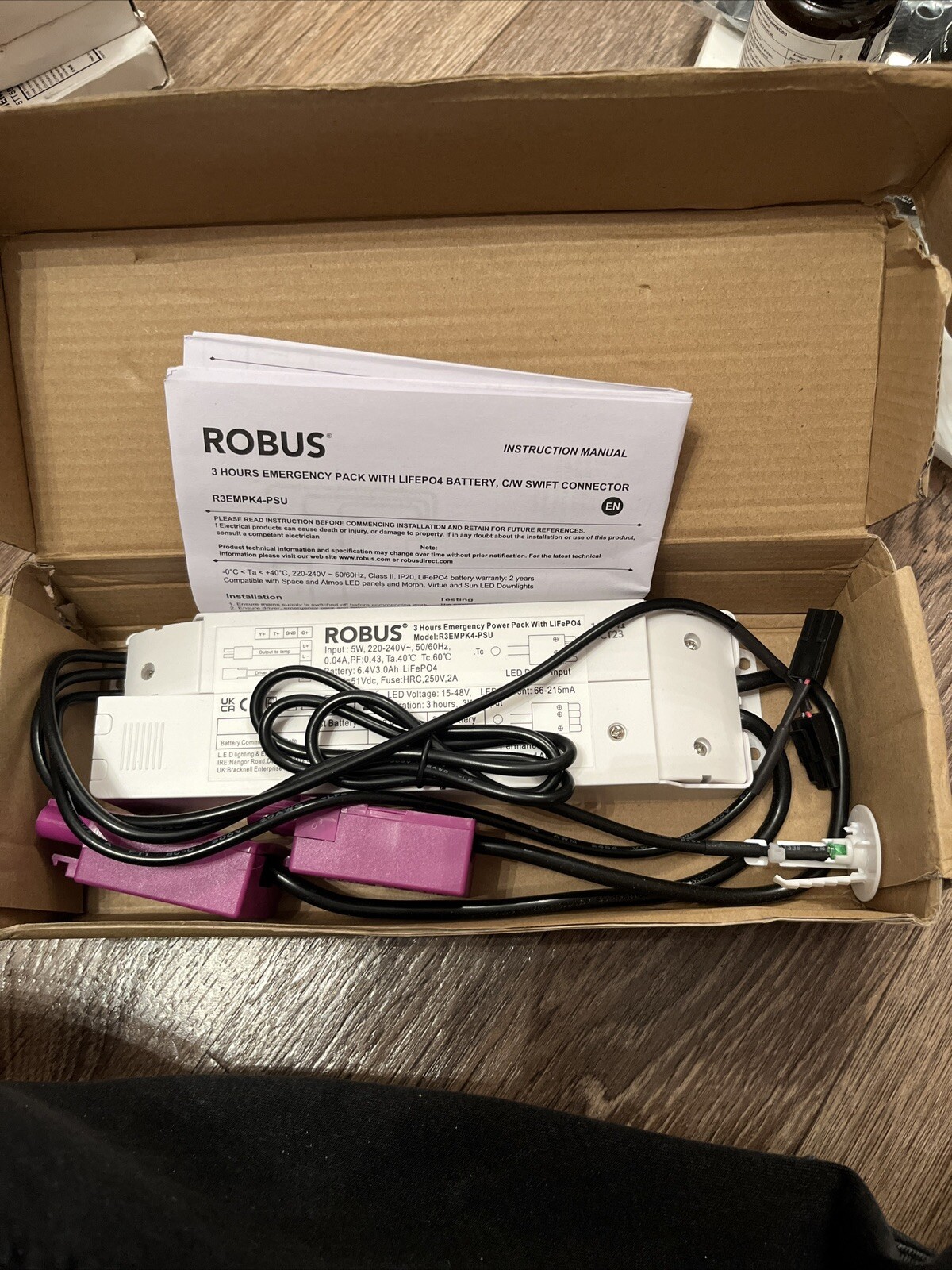 ROBUS R3EMPK4-PSU 3 Hour Emergency Pack with LIFePO4 battery c/w Swift ...