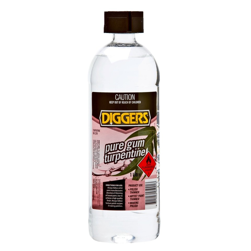 diggers 1l pure gum turpentine | eBay Australia