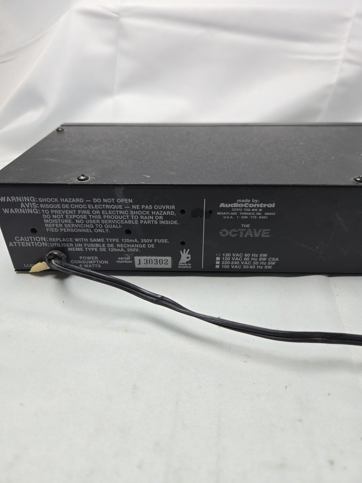 Audio Control Octave Stereo Equalizer Subsonic Filter J30302 120 Vac 60 ...
