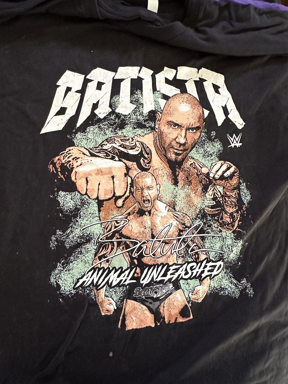 WWE OFFICIAL FANATICS ONE TIME WORN BATISTA ANIMAL UNLEASED XXL T-SHIRT ...