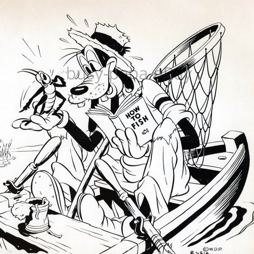 1939 Goofy And Wilbur Animated Mickey Mouse Walt Disney Cartoon Press ...
