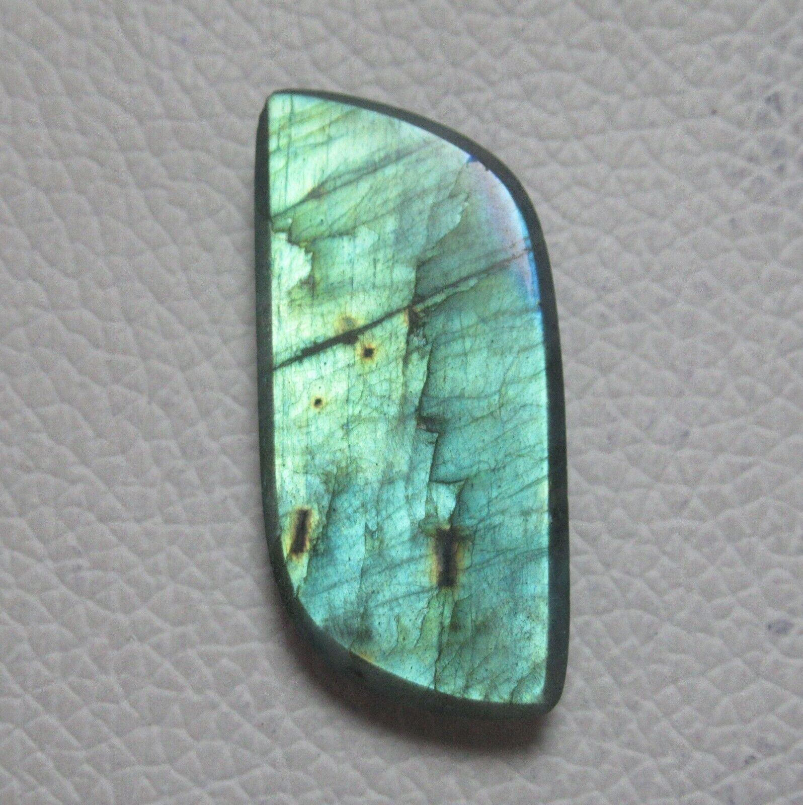 Natural Labradorite Cabochon Fancy 36.85 Ct Flat back Loose Gemstone J ...