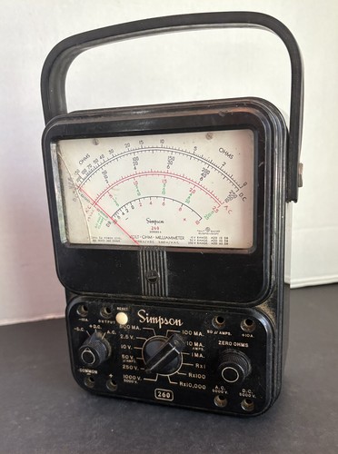 Vtg Simpson 260 Series 6, Analog Multimeter Volt-Ohm-Meter UNTESTED ...