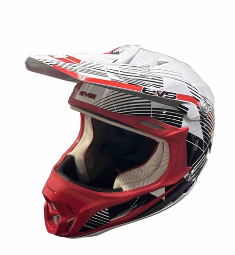 EVS Sports Vortek T7 Dirt Bike Motocross Helmet (White, Red, Medium) | eBay