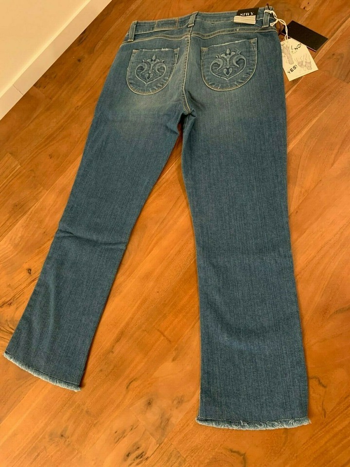SIWY Bellissima Denim Womens Undone Hem Skinny Jeans Ocean Avenue Size ...