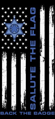 4” Police Sticker Cop Back The Blue Salute Flag Support Law Enforcement ...