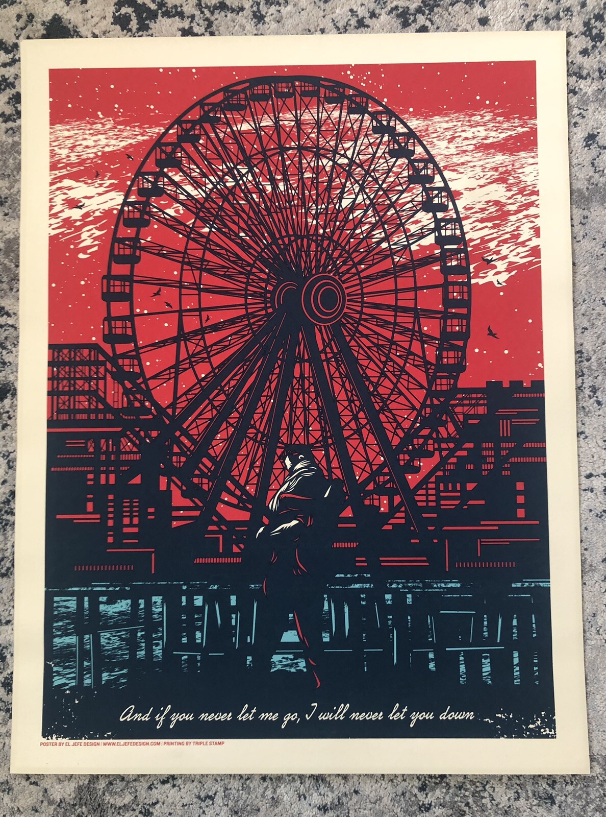 Gaslight Anthem Never Let You Down Poster Ferris Wheel El Jefe Design ...