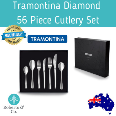 Cutlery Set Tramontina Diamond 56 Piece Cutlery Set Sterling Silver ...