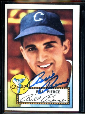 1983 Topps BILLY PIERCE Autographed 1952 Bowman Re-Print Set | eBay