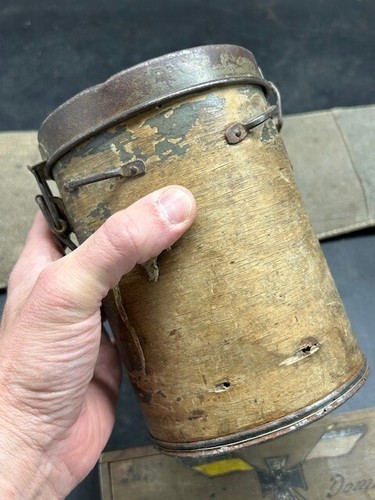 Rare Box Gas Mask Leather Wood Birch Field Grey WW1 1914 1918 | eBay