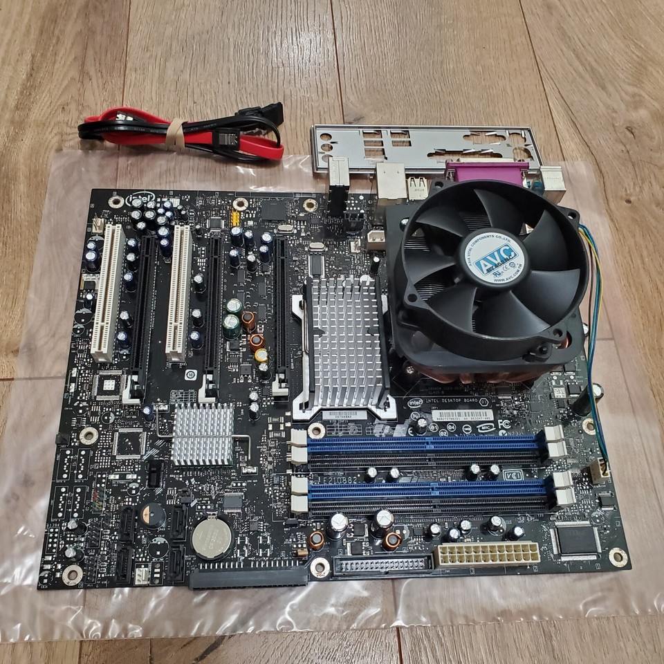 Intel D975XBX2 Motherboard CORE 2 DUO 2.4GHz CPU + Cable IO Plate Heat ...