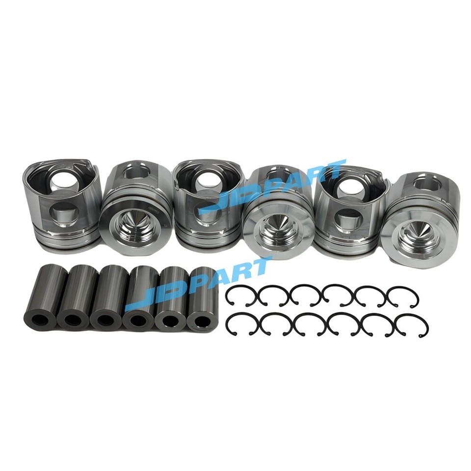 6PCS QSB5.9 Piston Kit 4089950 4897512 For Cummins Excavator Engine ...