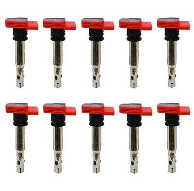 Set of 10 Denso Ignition Coils for Audi R8 S6 S8 5.2L V10 Naturally ...