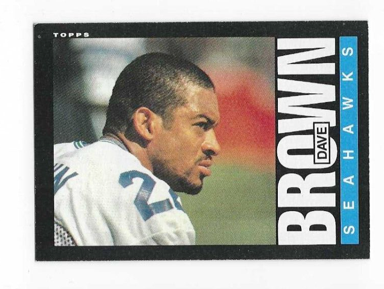 1985 TOPPS DAVE BROWN #381 SEATTLE SEAHAWKS | eBay