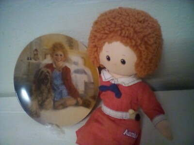 vintage 1977 annie sandy 16" plush doll, 1982 annie sandy 8 1/2 ...