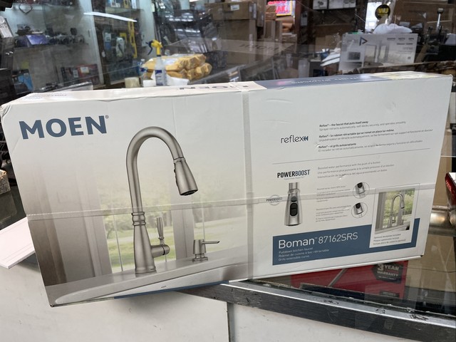 Moen 87162SRS Boman Pull Down Kitchen Faucet - Silver for sale online ...