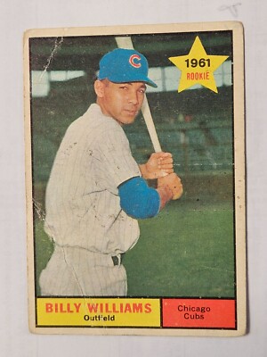 1961 Topps #141 Billy Williams Rookie Card Chicago Cubs HOF VG Actual ...