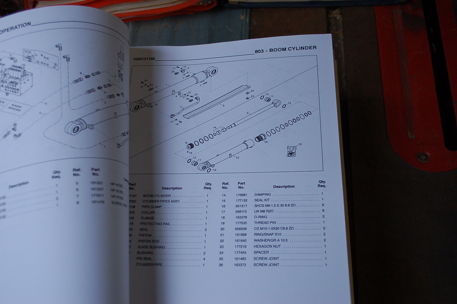 GEHL 803 mini Excavator Trackhoe Crawler Parts Manual book catalog list ...