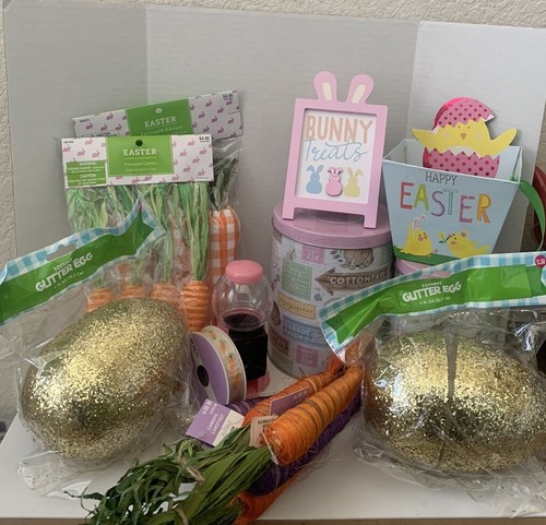 Easter Bundle Decorating Basket Fillers Lot Of 12 Eggs Carrots Tins ...