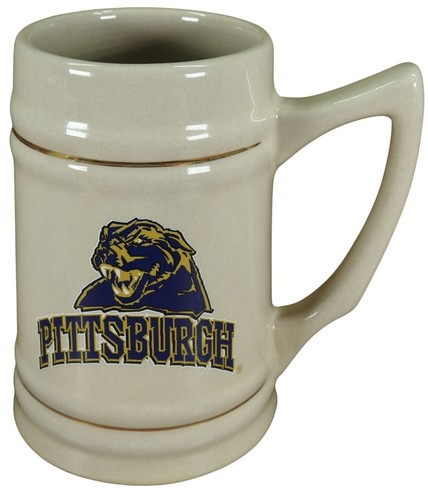 Vintage 90s University of Pittsburgh PITT Panthers Ceramic Stein Mug ...
