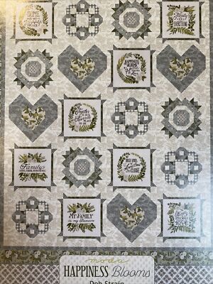 Moda HAPPINESS BLOOMS Boxed Quilt Kit Fabric & Pattern 58" x 70" by Deb ...