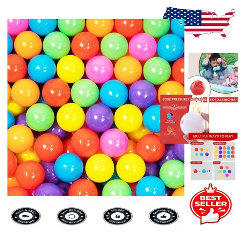 Bright & Durable 2.15 Inch Plastic Ball Pit Balls - 500 pcs for Endless ...