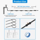 20FT Water Misting Kit for Outdoor Garden Irrigation Mist Nozzle Fan ...