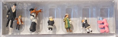 Preiser HO #12184 1900s Figures -- Passers-By Wearing Winter Clothes | eBay