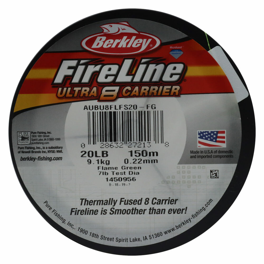 Berkley Fireline Ultra 8 Braid Flame Green 150m 20lb | eBay