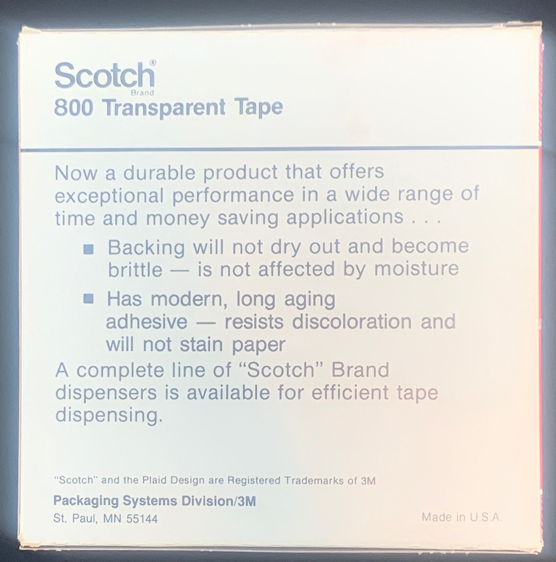 3M Scotch Prescription Label Tape Acetate Film 2" X 72 Yd 24 Rolls ...