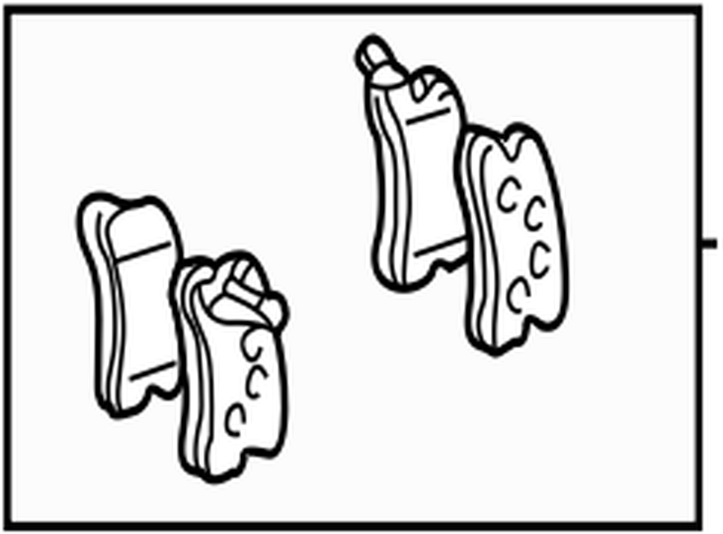 04466-48060 Toyota Pad kit, disc brake, rear 0446648060, New Genuine ...