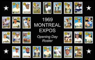 1969 MONTREAL EXPOS Baseball Card POSTER Unique Team Photo Wall Art ...