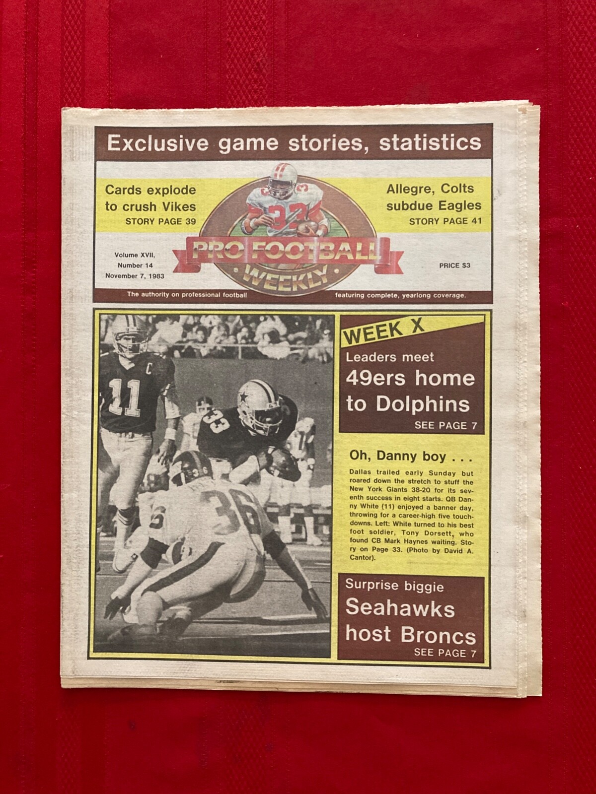 1983-1984 Pro Football Weekly magazine / You pick 'em / No label / NFL ...