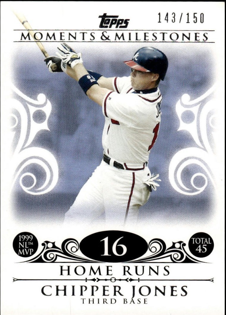 2008 Topps Moments & Milestones - Chipper Jones #110-16 1999 NL MVP ...