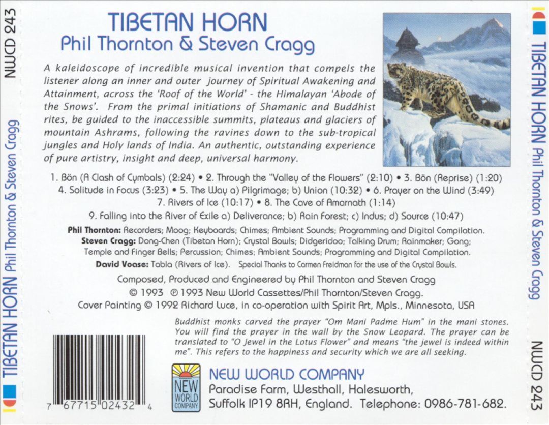 PHIL THORNTON/STEVEN CRAGG TIBETAN HORN NEW CD 767715024324 | eBay