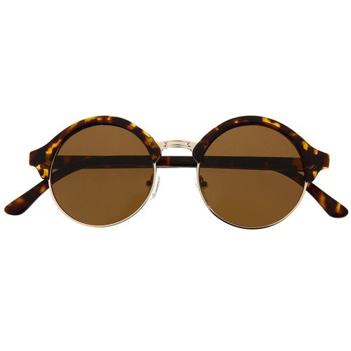 Women's Vintage Inspired Classic Half Frame Semi-Rimless Round Circle ...