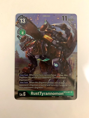 RustTyrannomon (Alternate Art) BT2-051 SR Digimon Card Game Dimensional Phase | eBay