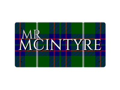 Mr Mcintyre (Mcintyre Hunting Tartan) - Metal Sign | eBay UK