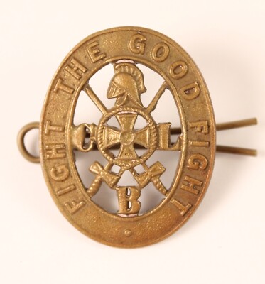 Fight the Good Fight Church Lads Brigade Antique Badge Pin | eBay