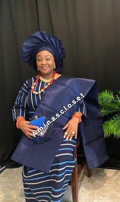 Complete Set Aso Oke 4 Set Iro, Buba Ipele, Gele, For Special Events ...