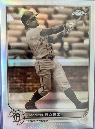 2022 Topps Chrome #147 Javier Baez SEPIA Refractor Detroit Tigers ...