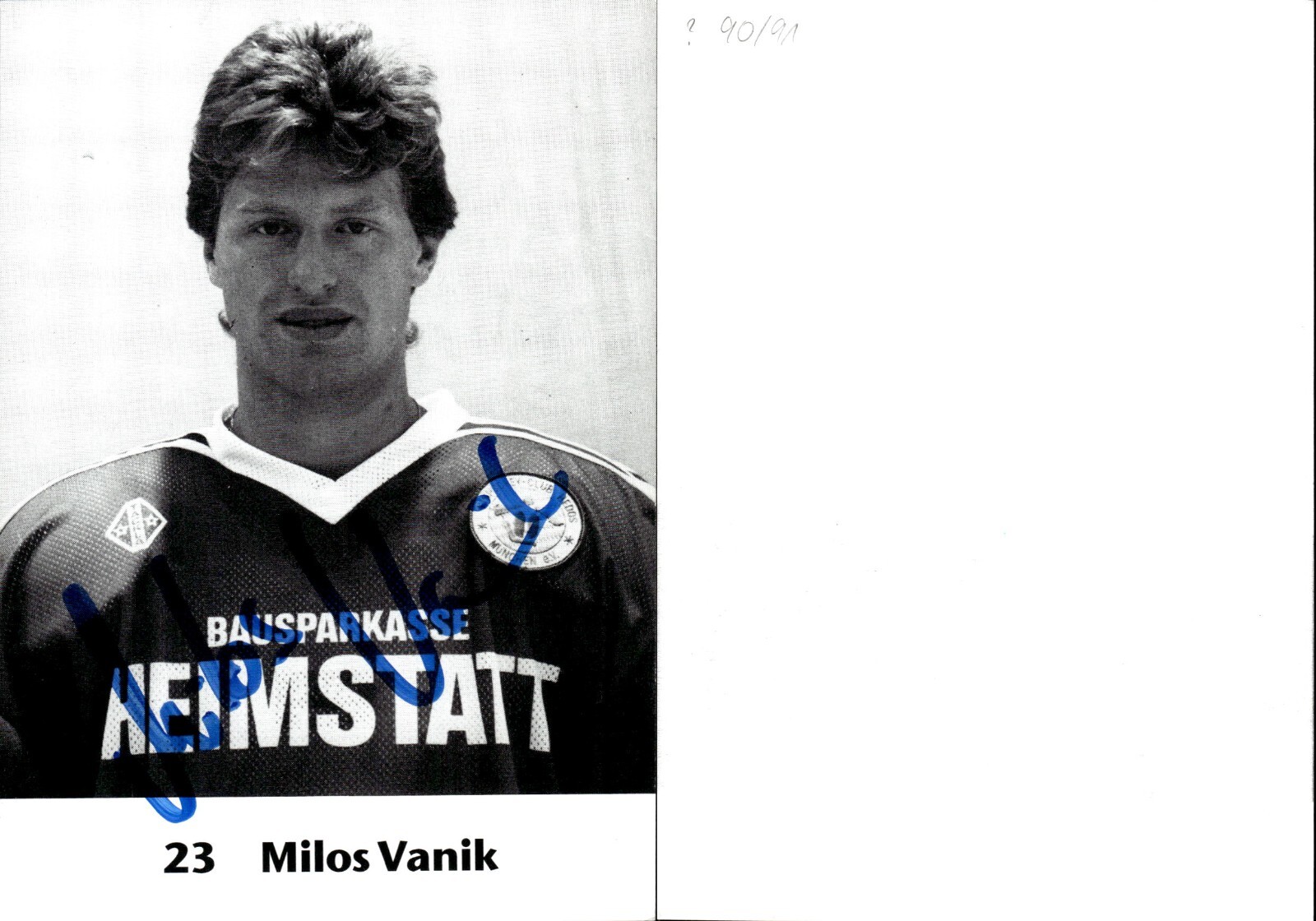Milos Vanik Autograph Ak Autograph Card Ice Hockey Ehc Hedos Munich | eBay
