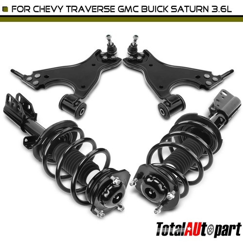 4x Complete Strut & Coil Spring Control Arm Kit for Chevy GMC Buick ...