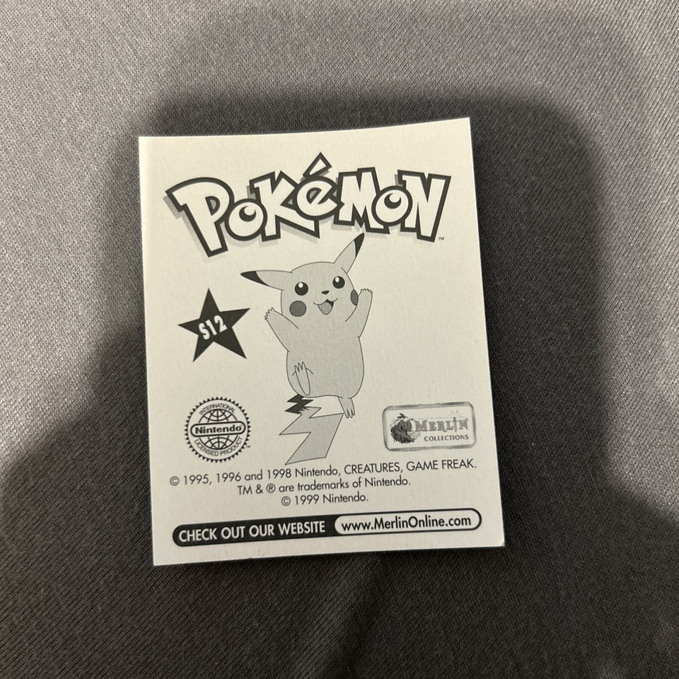 1999 Pokemon Merlin Stickers Poliwhirl Special Glitter Holo S12 | eBay