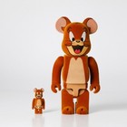 Medicom Toy BE@RBRICK Bearbrick 400% + 100% JERRY Flocky Ver. Authentic ...